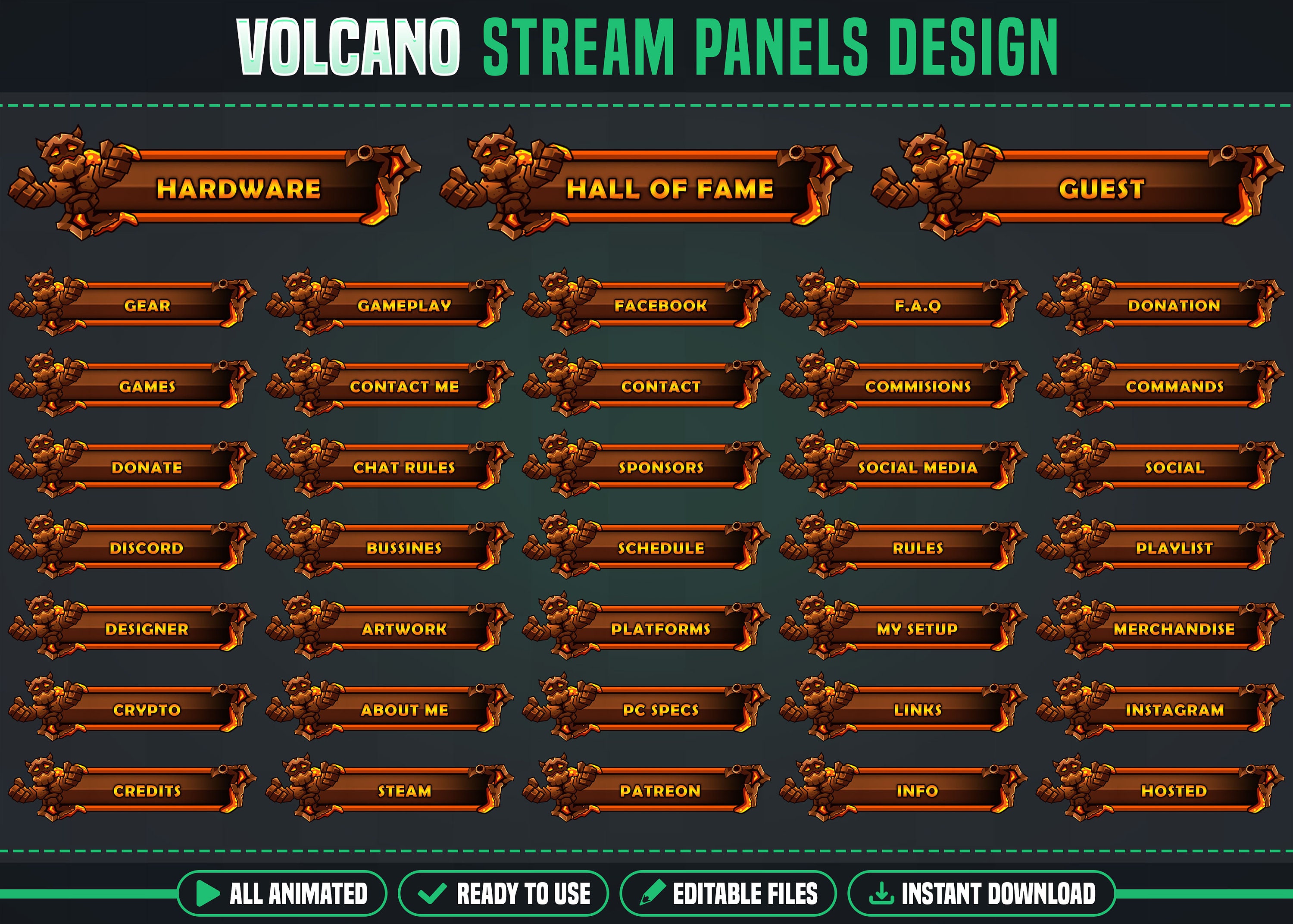 Volcano Magma Stream Overlay Package Thematic Overlay Overlay for ...