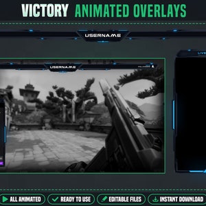 Blue Streaming Overlay Twitch Overlay I Twitch Panels I Twitch Alert ...