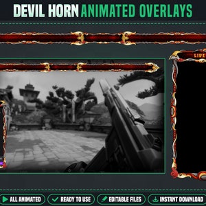 Devil Horn Stream Overlay Package Devil Horn Twitch Package Devil Horn ...
