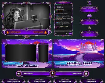 Sci-fi Technology Stream Overlay Package Sci-fi Twitch Overlay Twitch ...