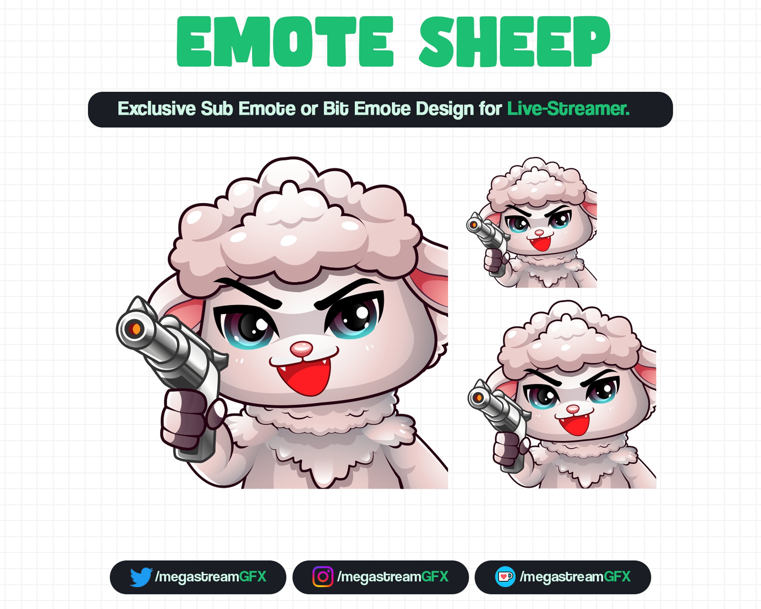10x Sheep Emotes for Twitch Christmas Theme Twitch Emotes - Etsy