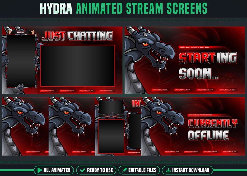 Mythology Hydra Tream Overlay Package Thematic Overlay Overlay for ...