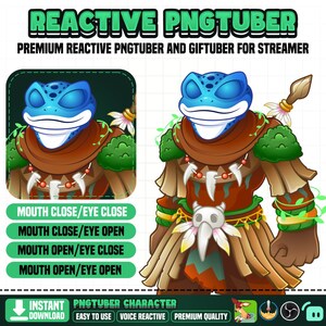 Gecko Woods Pngtuber - Premade Pngtuber - Thematic Pngtuber - Animal ...