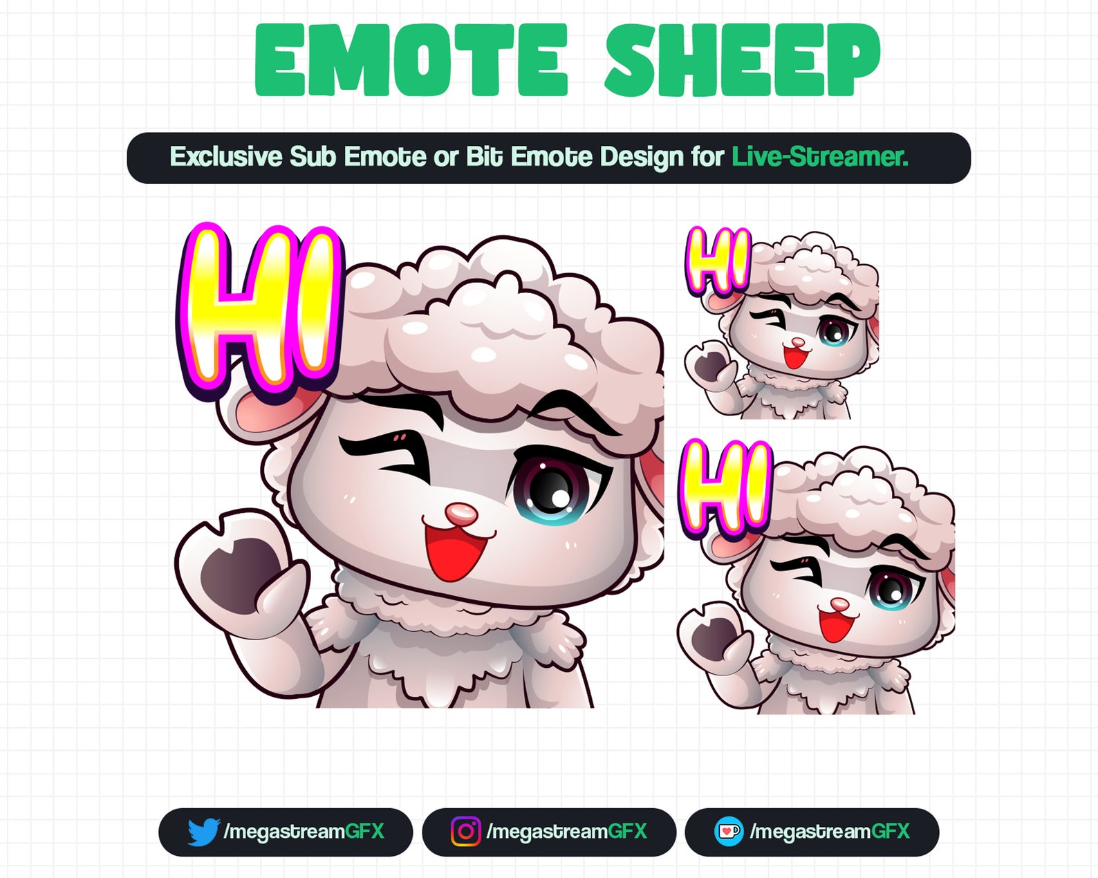 10x Sheep Emotes for Twitch Christmas Theme Twitch Emotes - Etsy