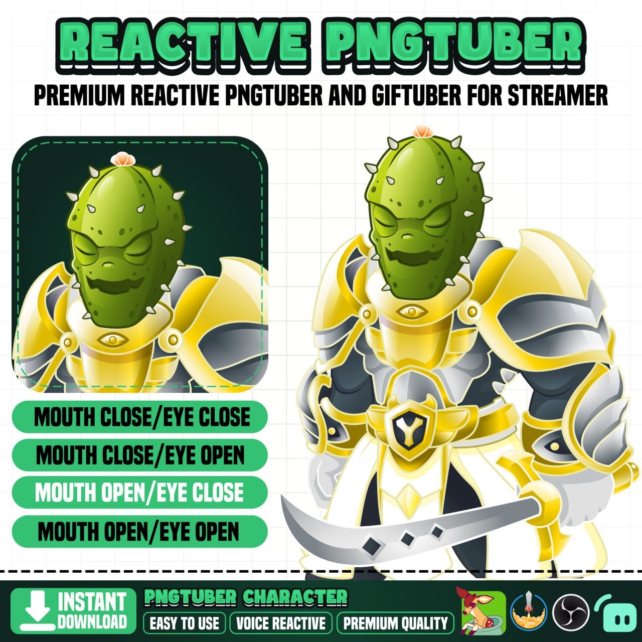Cactus Kingdom Pngtuber Premade Pngtuber Thematic Pngtuber Pngtuber for ...