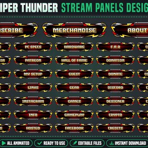 Stream Overlay Pack Viper Thunder Fantasy Stream Overlays Overlay for ...