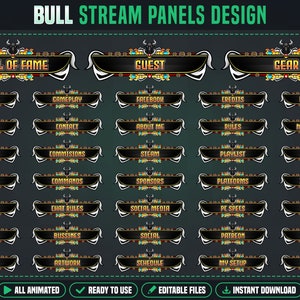 King Bull Stream Overlay Pack Thematic Overlay Animal Overlay Overlay ...