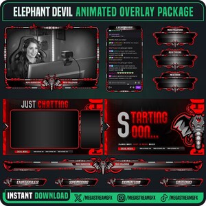 Devil Elephant Overlay Pack Red Overlay Thematic Overlay Overlay for ...