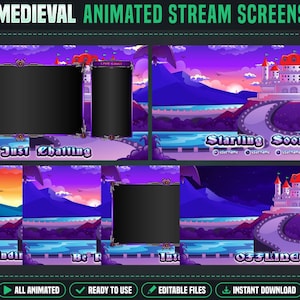 Medieval Stream Overlay Package medieval Twitch Overlay Twitch Webcam ...