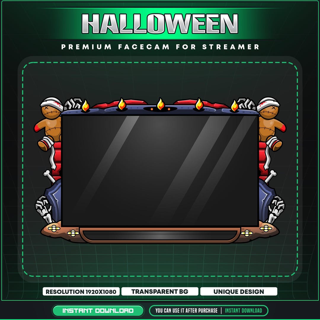 Creepy Doll Camera Border Facecam Overlay With Horror, Creppy ...