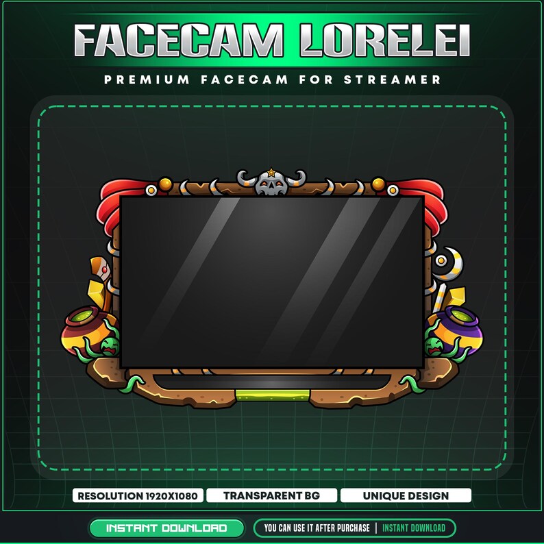 Webcame Overlay With Supernatural Theme - Camera Border for Streaming ...