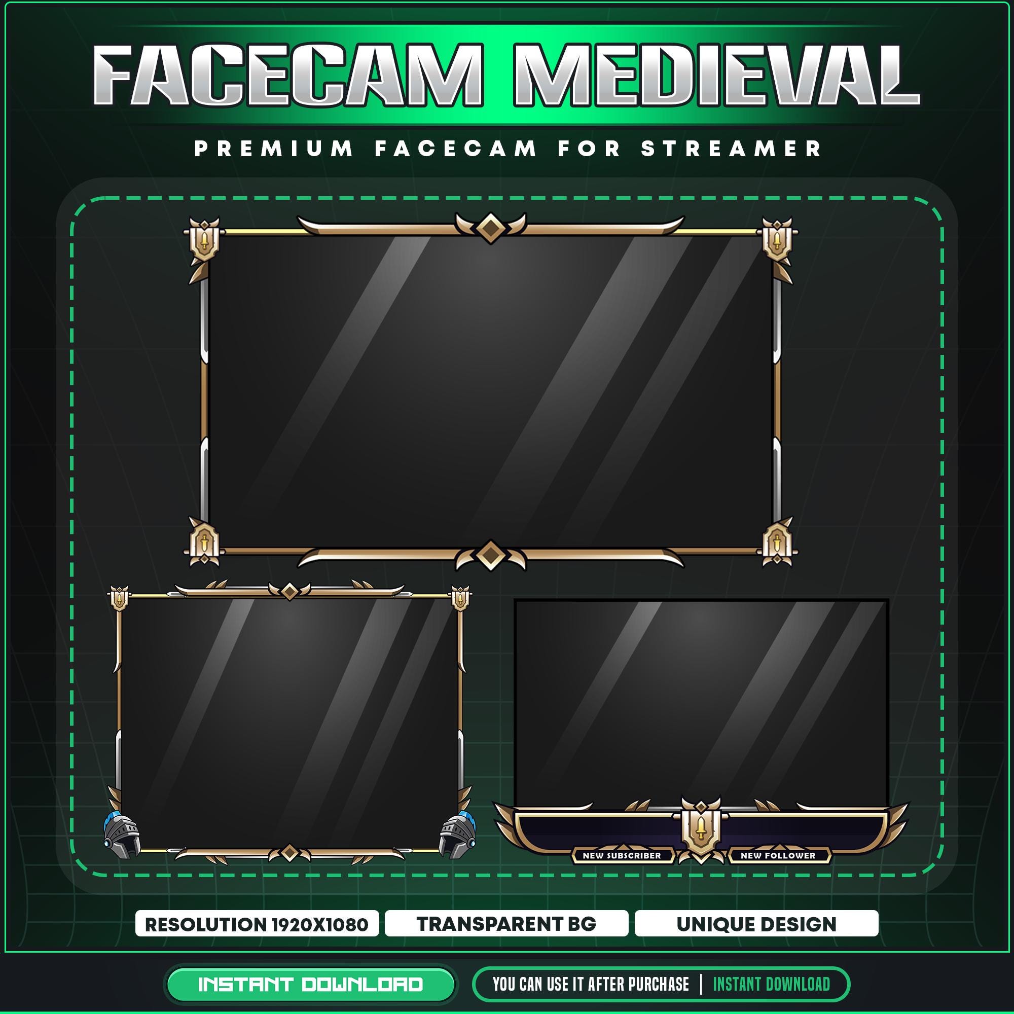 Medieval Kingdom Webcame Overlay - Webcam Camera Border With Knight ...