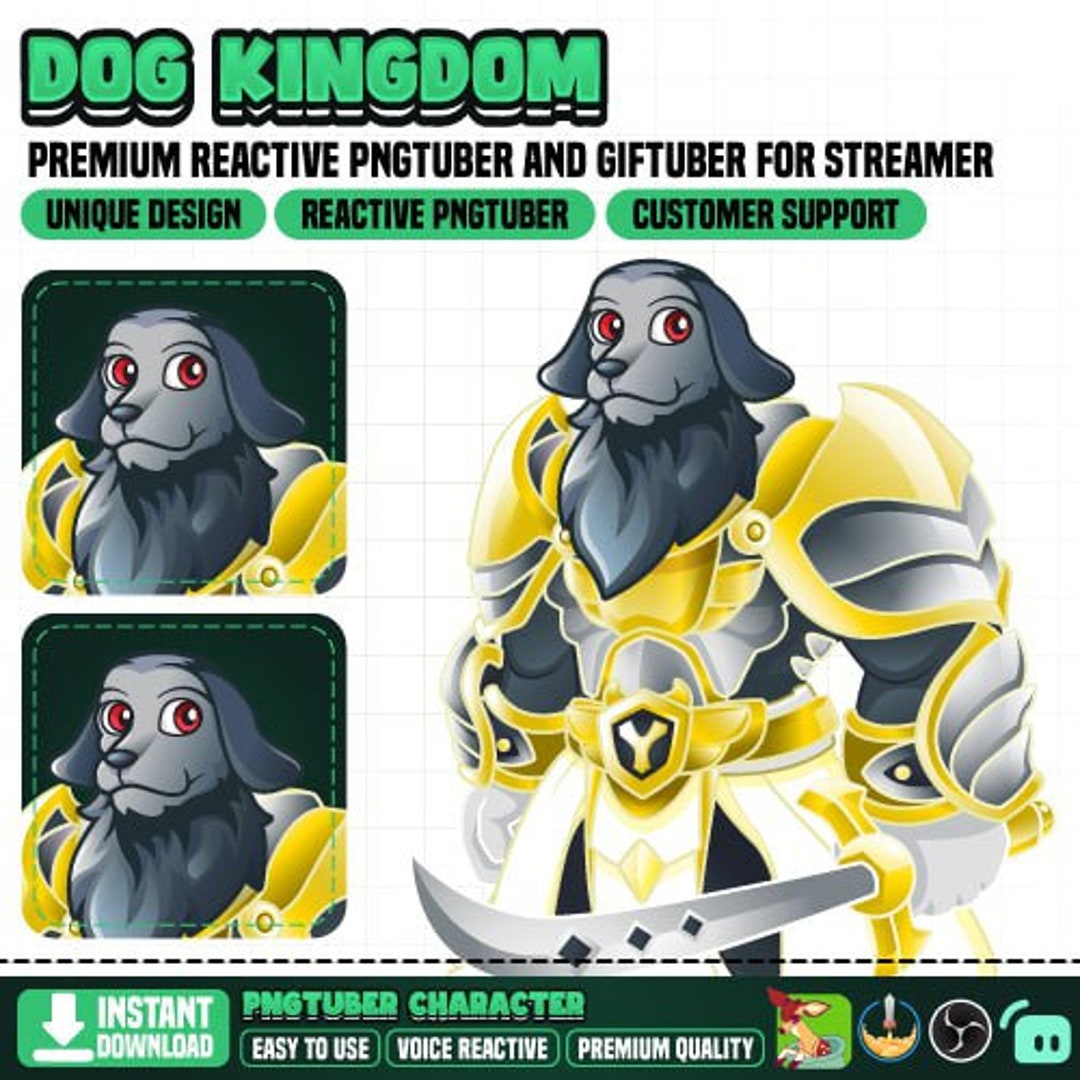 Dog Kingdom Pngtuber Premade Pngtuber Animal for Gaming Streaming - Etsy