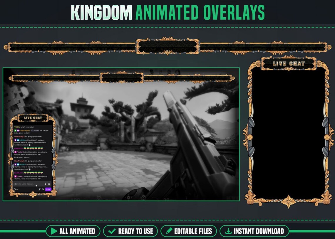 Kingdom Stream Overlay Package Kingdom Twitch Package Kingdom Kick ...