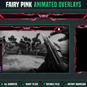 Pink Theme Streaming Overlay Stream Overlays Package for Twitch ...