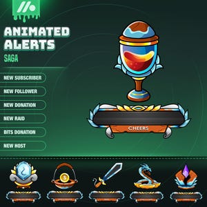 Mythic Theme Stream Alert Premade Twitch Alert Stream Alerts for Twitch ...