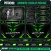 GREEN Clean Overlay Pack for Twitch, Youtube Green Overlay Stream ...
