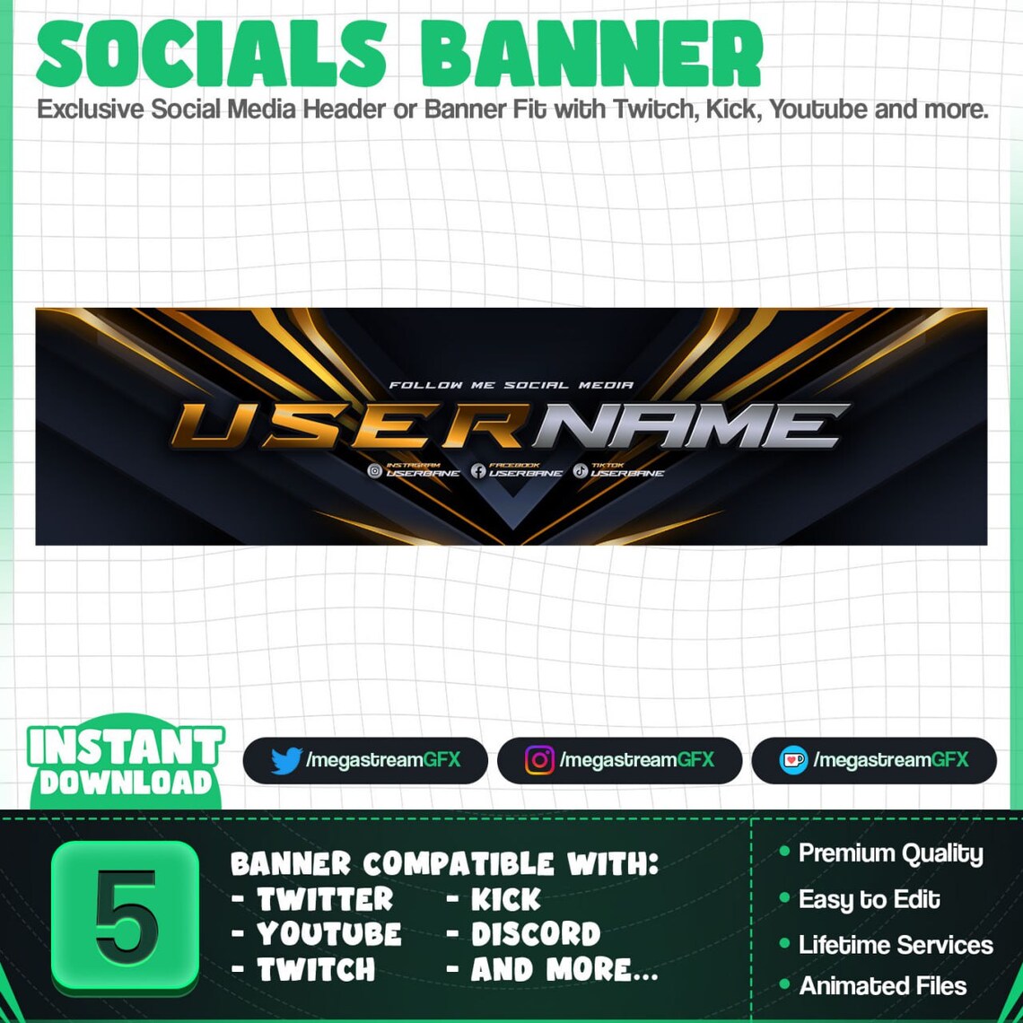 Professional GOLD Stream Overlay I Twitch Overlay I Twitch - Etsy