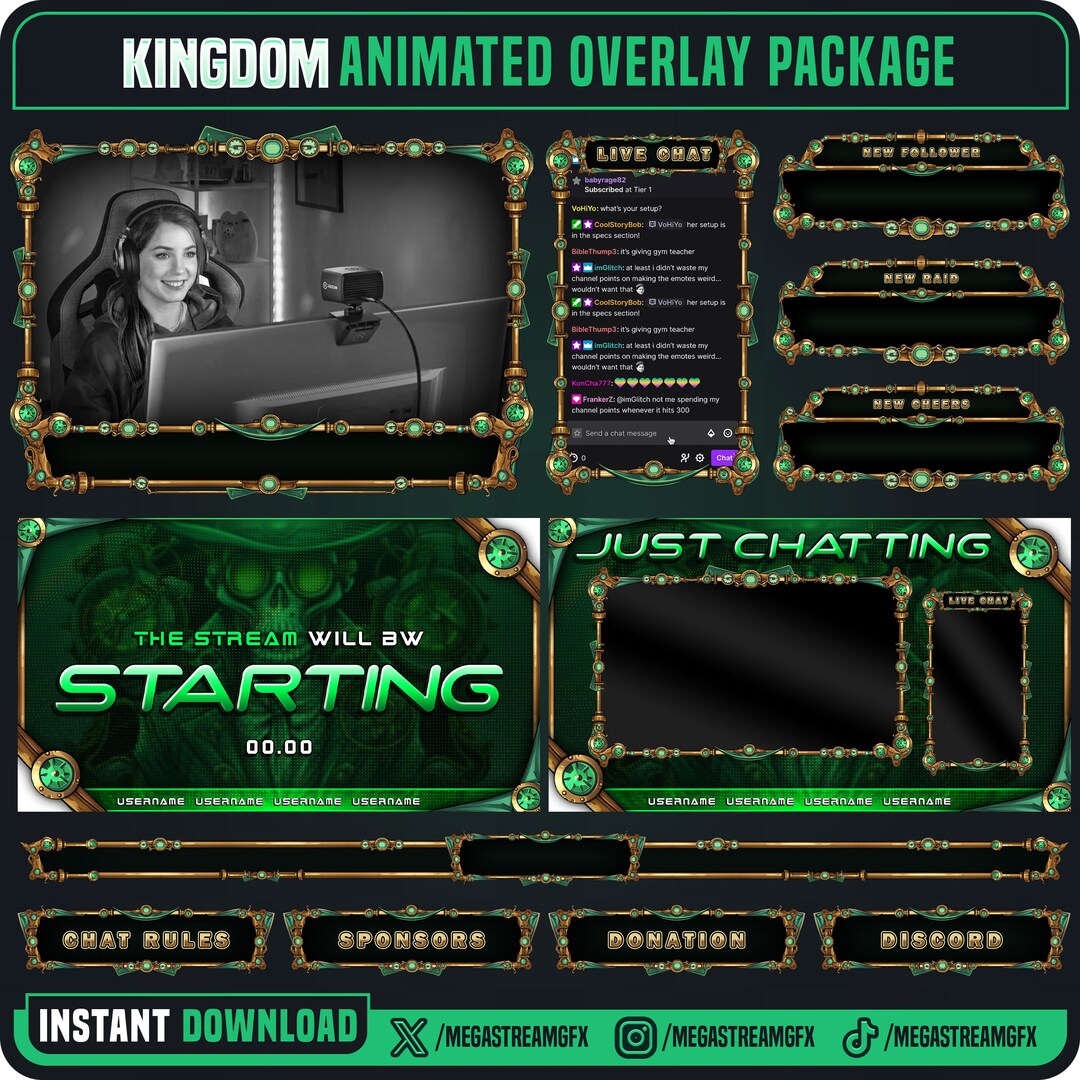 Kingdom Forgotten Stream Overlay Package Kingdom Forgotten Twitch ...
