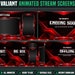 Red Stream Overlay Pack Red Overlay Overlay for Twitch/discord/youtube ...