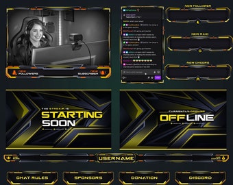 RED Streaming Overlay Twitch Overlay I Twitch Panels I Twitch Alert I ...
