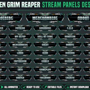Alien Grim Reaper Stream Overlay Pack Heroic Fantasy Overlays Overlay ...