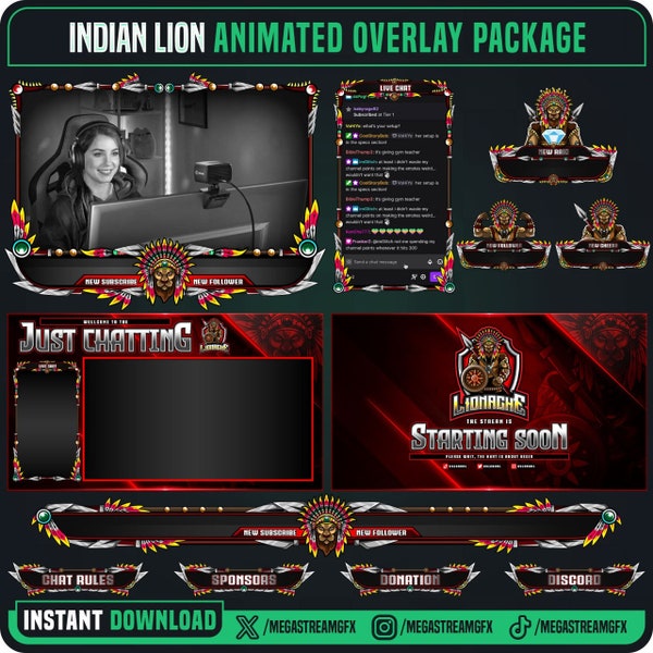 Lion Stream Overlay - Etsy