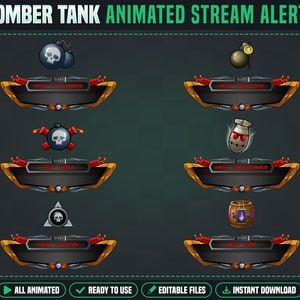Bomber Tank Stream Overlay Package Bomb Twitch Overlay Twitch Webcam ...