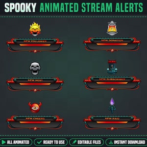 House Haunted Stream Overlay Package Horror Twitch Overlay Twitch ...
