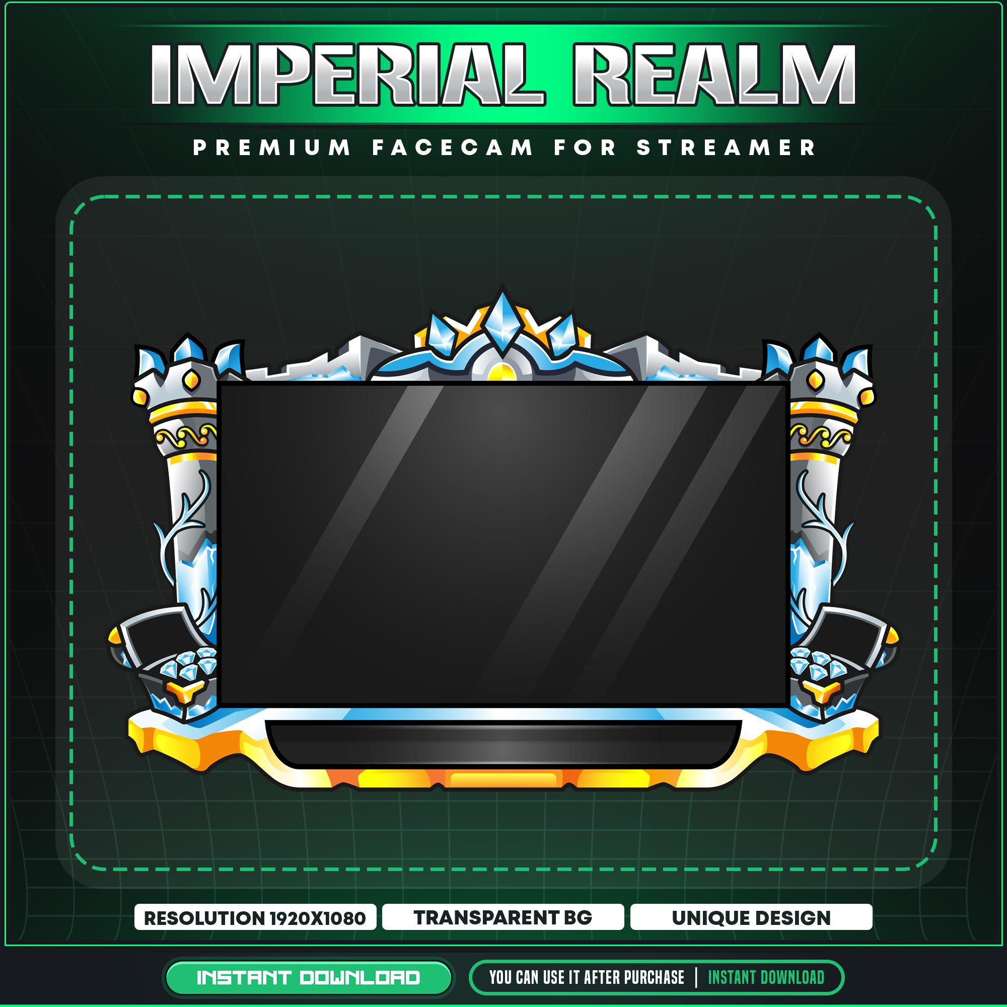 Facecam Gray Castle Webcam With Kingdom Theme for Streaming, Live ...
