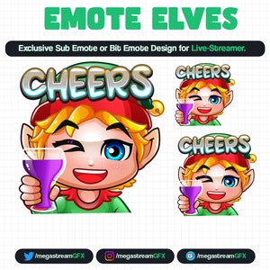 6x Elves Emotes for Twitch Christmas Theme Emotes Youtube Emotes ...