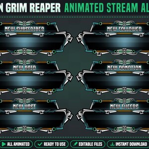 Alien Grim Reaper Stream Overlay Pack Heroic Fantasy Overlays Overlay ...