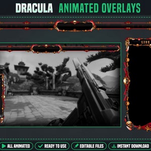 Dracula Stream Overlay Package Dracula Twitch Package Dracula Kick ...