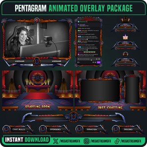 Horror Stream Overlay Package Overlay for Twitch/discord /youtube ...