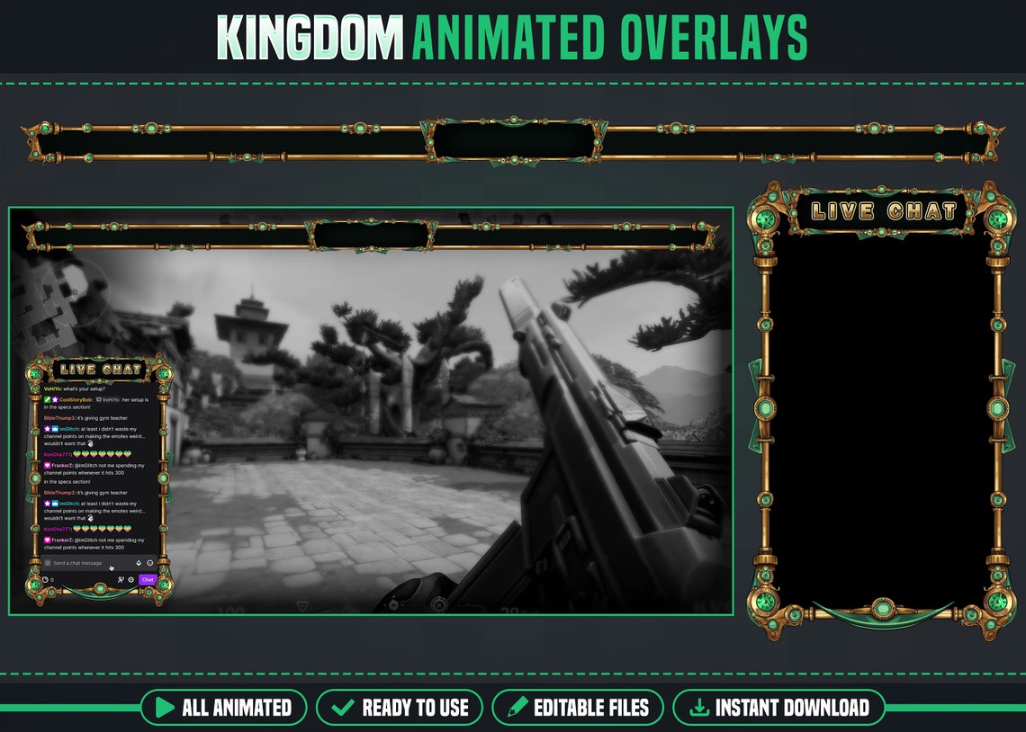 Kingdom Forgotten Stream Overlay Package Kingdom Forgotten Twitch ...