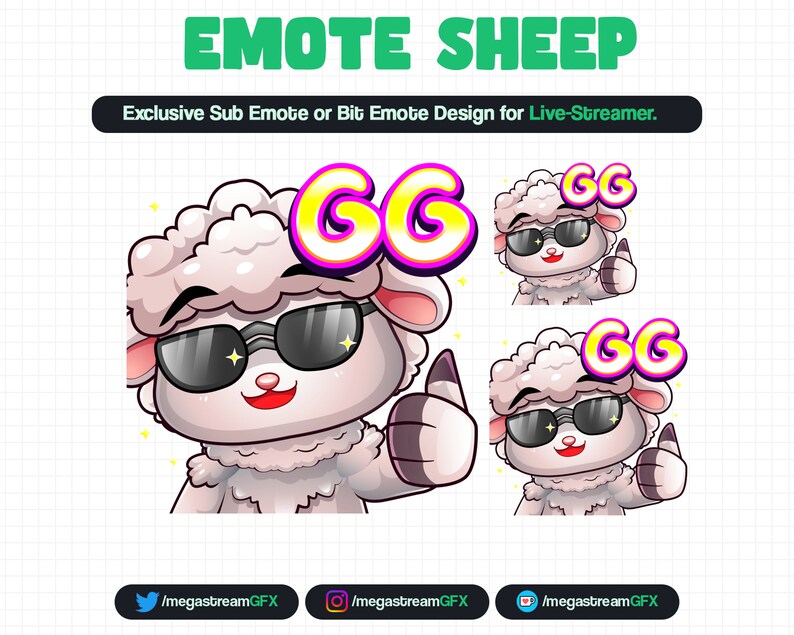 10x Sheep Emotes for Twitch Christmas Theme Twitch Emotes - Etsy