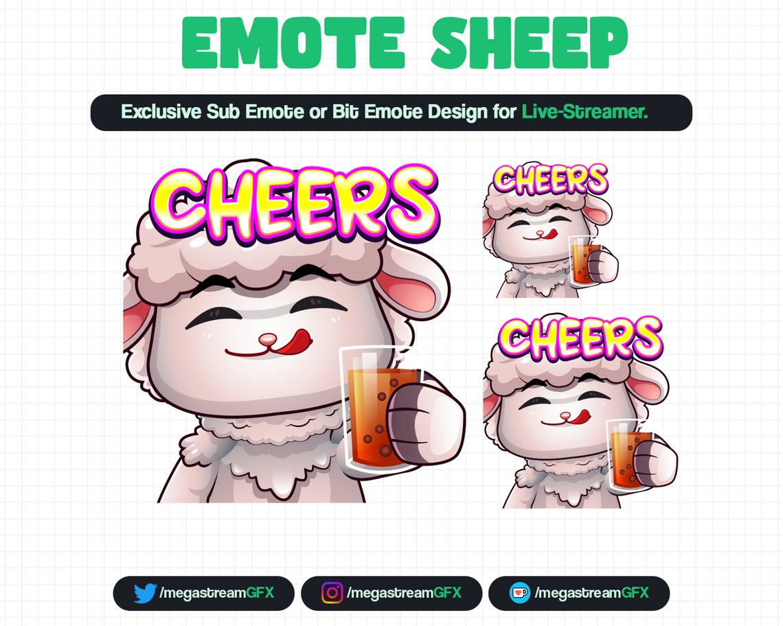 10x Sheep Emotes for Twitch Christmas Theme Twitch Emotes - Etsy