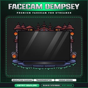 Webcame Overlay With Dark Color and Spooky Theme - Camera Border for ...
