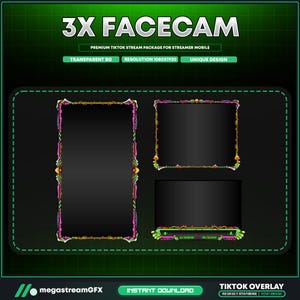 Tiktok Overlay Zombie Theme Tiktok Overlay Set Vertical Overlay Stream ...