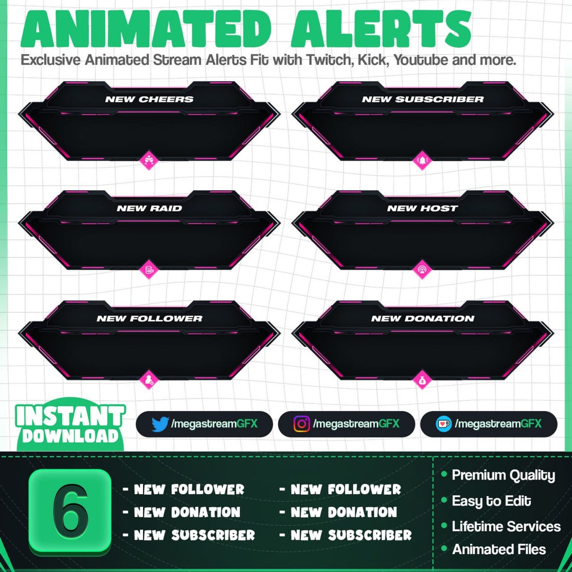 Professional Pink Stream Overlay I Twitch Overlay I Twitch - Etsy