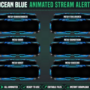 Cyan Vibes Overlay Clean Overlay Stream Overlays Package for Twitch ...