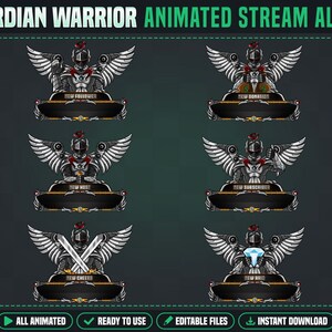 Guardian Warrior Stream Overlay Package Thematic Overlay Overlay for ...