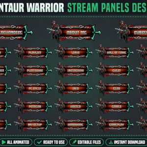Centaur Warrior Stream Overlay Pack Heroic Fantasy Overlays Overlays ...