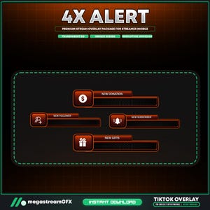 Tiktok Overlay With Demonic, Creepy, Satanic, Red Color Theme Devil ...