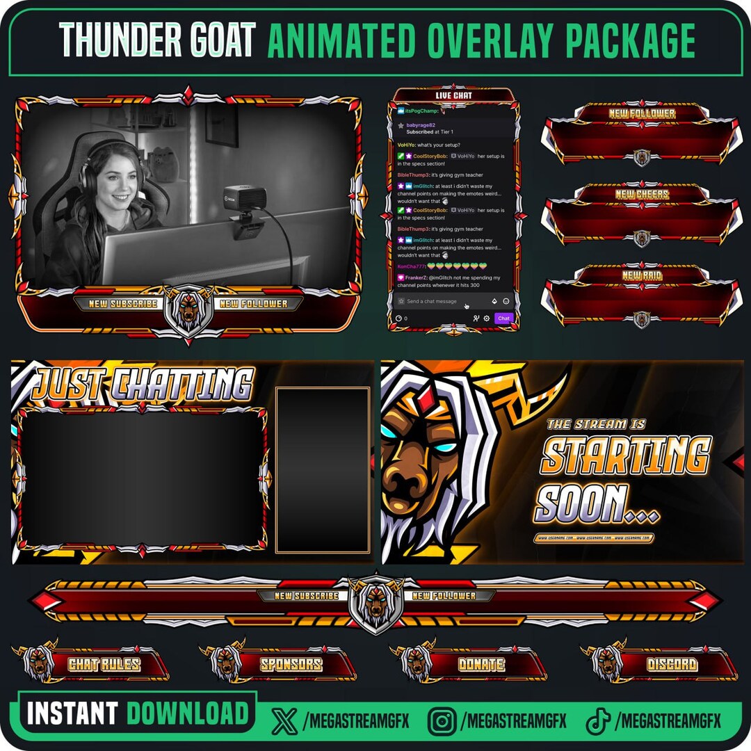 Thunder Goat Overlay Pack Thematic Overlay Animal Overlay Overlay for ...