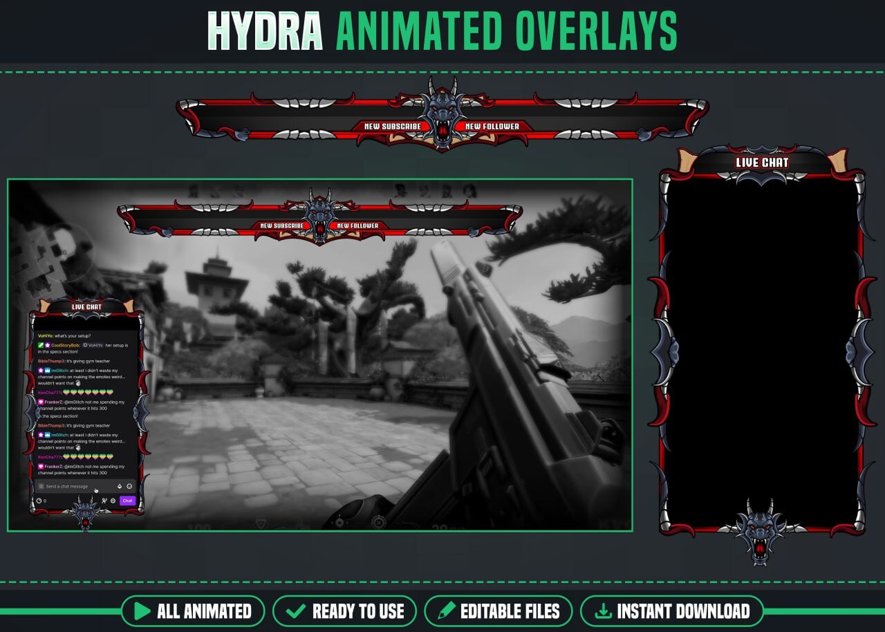 Mythology Hydra Tream Overlay Package Thematic Overlay Overlay for ...