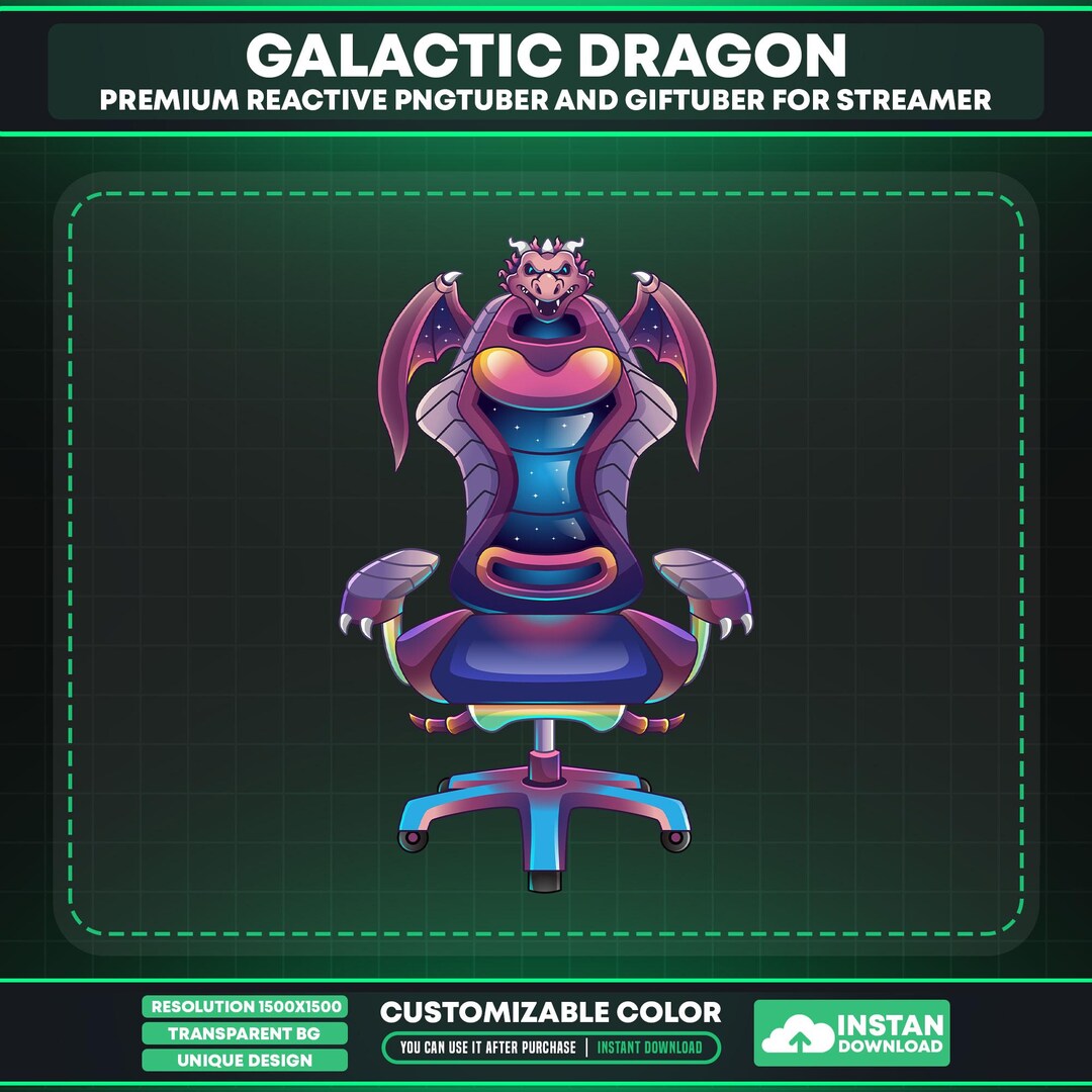 Vtuber Accessories Chair Galactic Dragon Vtuber Accessories With Space ...