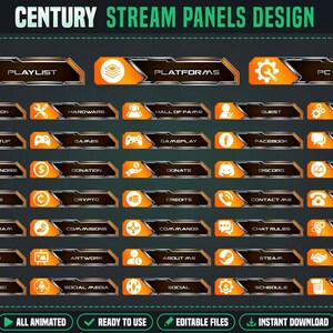 Professional Orange Overlay for Stream | Orange Theme Overlay | Clean ...