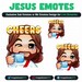 10x Jesus Emotes for Twitch Christmas Theme Emotes Youtube - Etsy