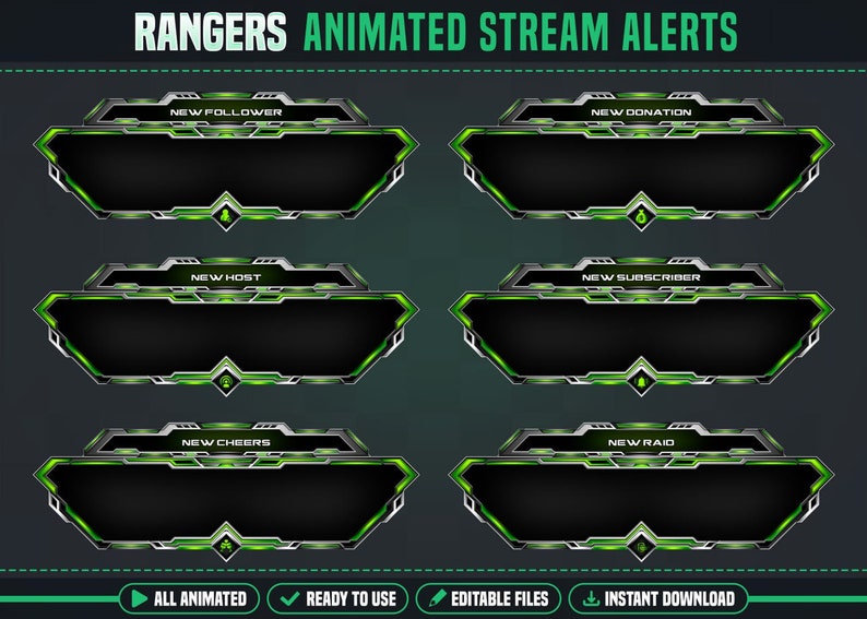 Professional Green Overlay for Stream Green Theme Overlay Clean Overlay ...